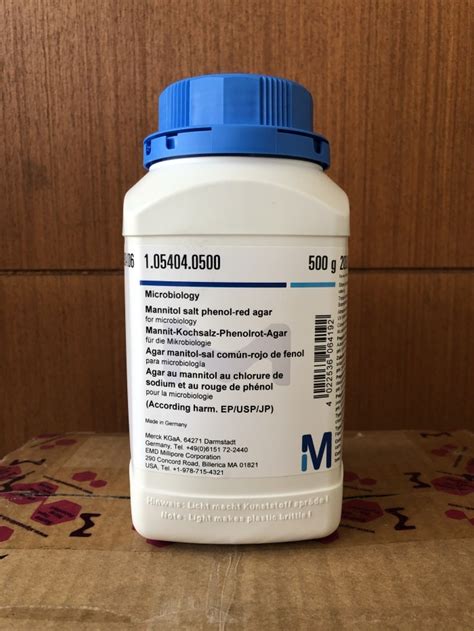 Jual Mannitol Salt Phenol Red Agar Merck 1 05404 0500 Kota Medan KEBUTUHAN LABORATORIUM