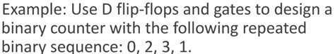Solved Example Use D Flip Flops And Gates To Design A