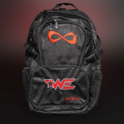 Nfinity Black Sparkle Logo Backpack Woodlands Elite Cheer Co