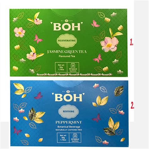 Jual Boh Rejuvenating Jasmine Green Tea 25sachet Reviving Peppermint