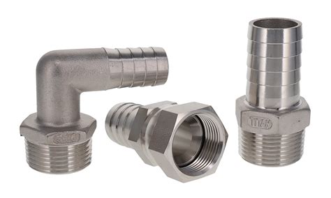 Hose Barbs Low Pressure Stainless Brass And Carbon Steel Barbed
