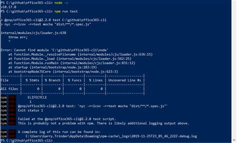 Not Able To Run Npm Run Test On Fresh Windows Install · Issue 1188