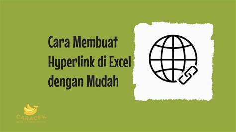 Cara Membuat Hyperlink Di Excel Dengan Mudah Caracek