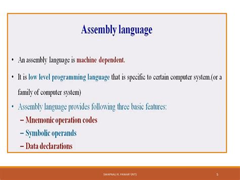 5 elements of assembly language in system software pdf programming