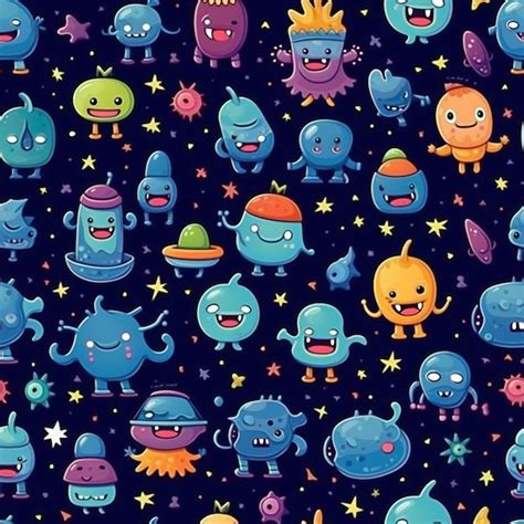 Cute Alien Cartoon Wallpaper