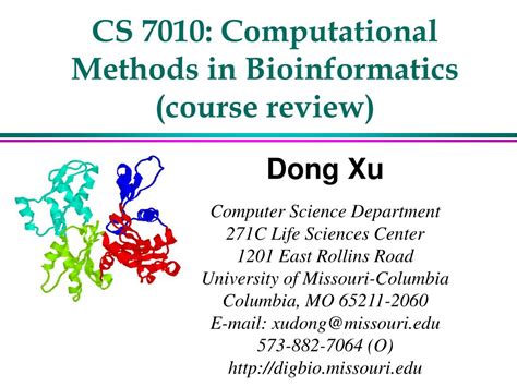 ppt cs 7010 computational methods in bioinformatics course review powerpoint presentation