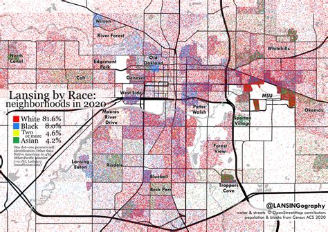 Lansingography The Racial Makeup Of Lansing 2016 2020
