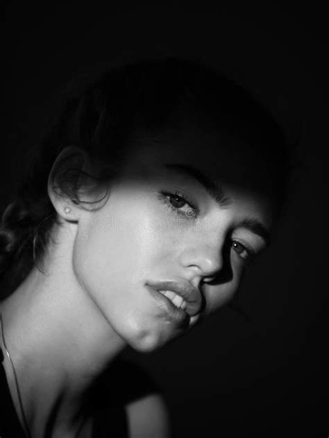 Cute Woman With Adorable Face Stock Image Image Of Dark Face 123011077