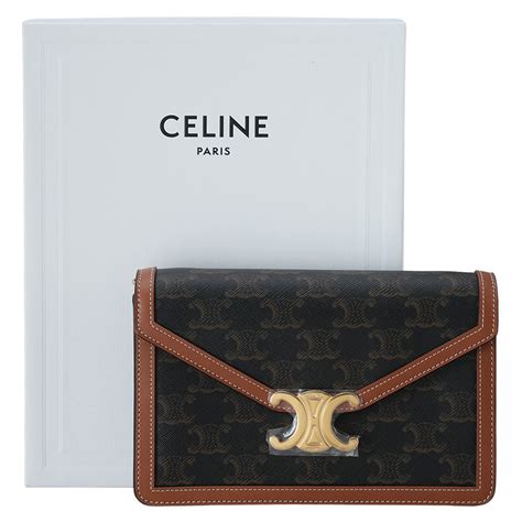 Celineused셀린느 트리오페 캔버스 체인 지갑 캉카스백화점