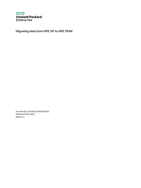 Migrating Data From Hpe Xp To Hpe 3par Pdf Windows Xp Command