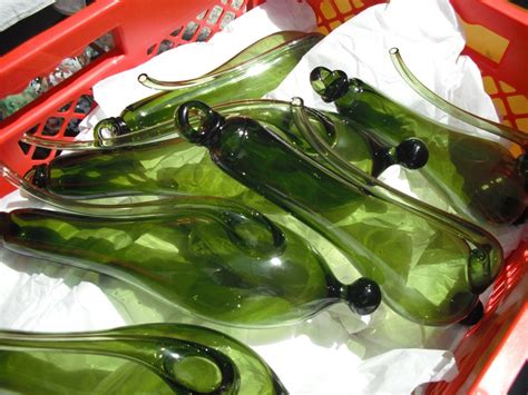 Handblown Weather Glass Goethe Barometer Deep Green Usa Glaswork