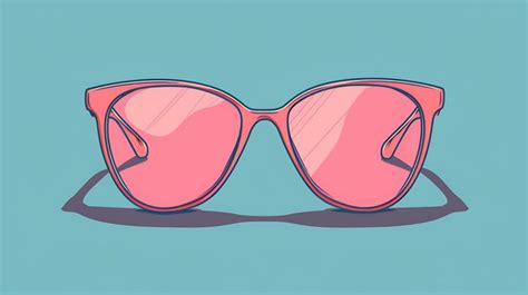 Pink Plastic Sunglasses With Gradient Lenses Vector Illustration