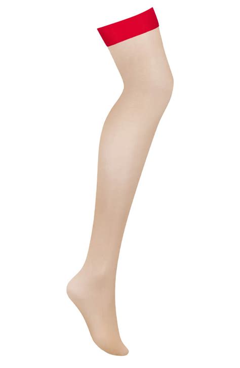 Nude Thigh Highs With Red Top Sexy Stockings Coax Copenhagen