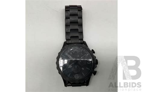 Fossil Jr1401 Nate Black Chronograph Lot 1448549 Allbids