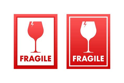 Fragile Red Icon Handle With Care Sign Graphic By Dg Studio · Creative