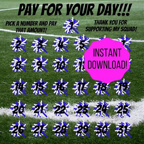Cheerleading Fundraiser Cheer Fundraiser Calendar Fundraiser Etsy