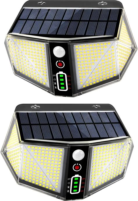 چراغ های حرکت خورشیدی Outdoor 410 Leds سنسور حرکت در فضای باز چراغ های