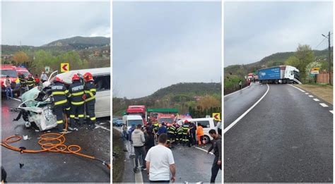 FOTO ACCIDENT GRAV pe DN 7 la BUJORENI Patru victime Se întâmplă