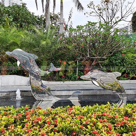 Abstract Dolphin Sculpture