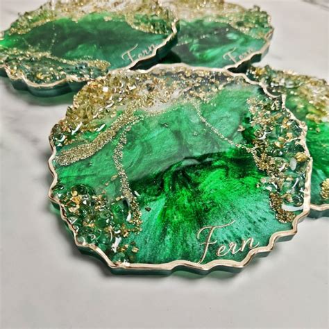 Handmade Epoxy Resin Coaster Alas Cawan Epoxy Resin Shopee Malaysia