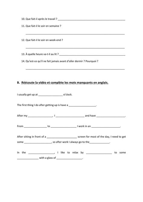 My Daily Routine Listening Exercise Online Exercise For Live Worksheets