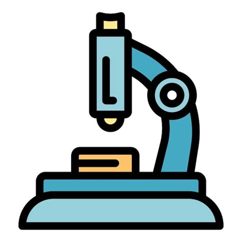 Premium Vector Microscope Probiotics Icon Outline Microscope Probiotics Vector Icon Color Flat