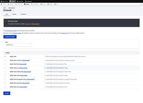 Update Rabbit Hole Module From To In Varbase Core And