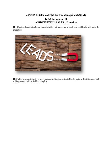 Assignment I Sales Pdf