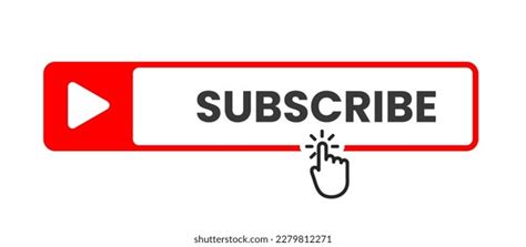 Subscribe Button Red Color Vector Illustration Stock Vector Royalty Free 2279812287 Shutterstock