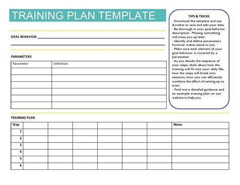 Training Plan 31 Free Templates And Guidelines Blue Layouts