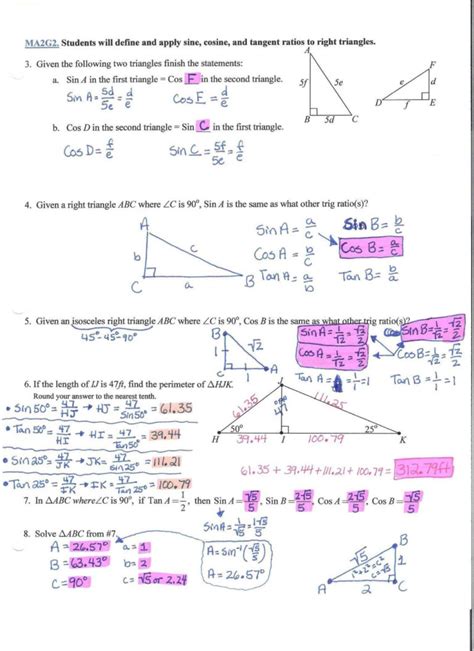 2 8b Angles Of Triangles Worksheet John Wiley And Sons