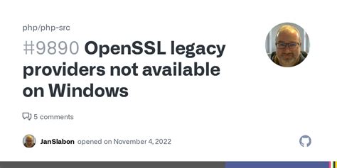 Openssl Legacy Providers Not Available On Windows Issue Php