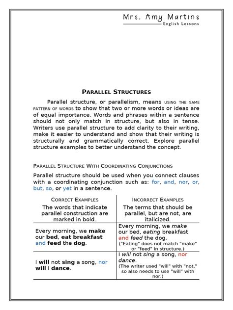 parallel structures pdf