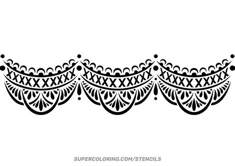 Stencil Of Victorian Lace Free Printable Papercraft Templates