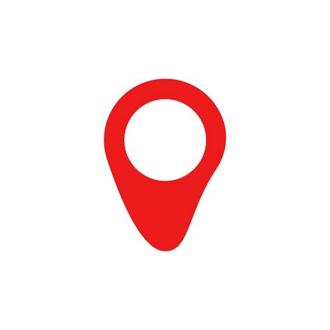 Free Vector Red Map Pin Icon In Flat Style Pointer Symbol Marker Sign