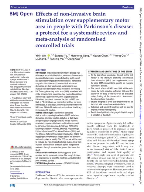 Pdf Effects Of Non Invasive Brain Stimulation Over Supplementary