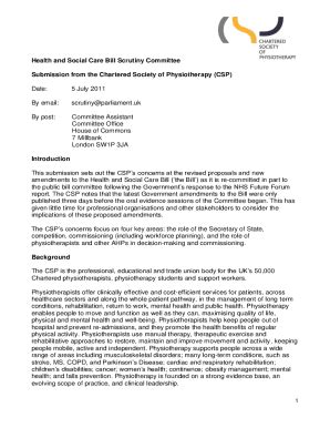 Fillable Online Csp Submission To The Health And Social Care Bill
