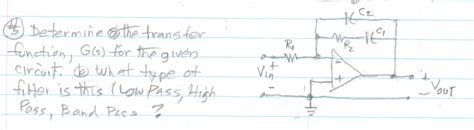 Solved M Determine The Transfor Function Gs For The Given
