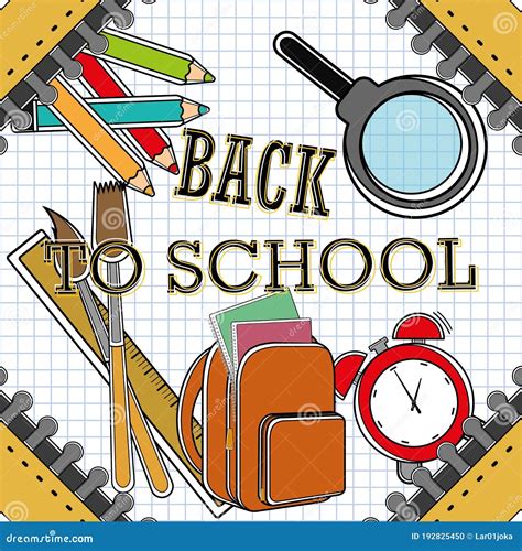 Cartel De Regreso A La Escuela Ilustración Del Vector Ilustración De