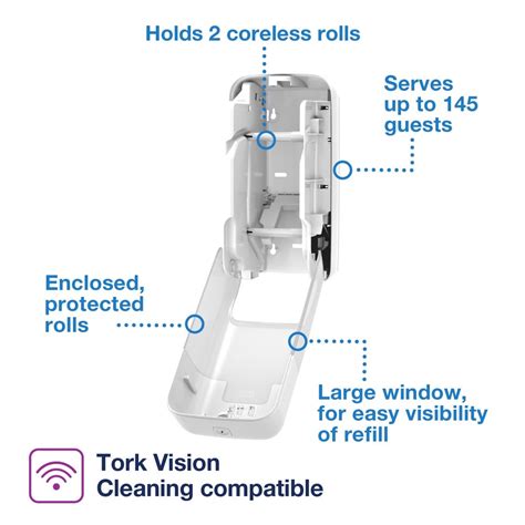 Buy Tork Optiserve Coreless 2 Roll Toilet Paper Dispenser For Schools Kcs