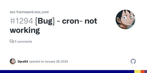 Bug Cron Not Working · Issue 1294 · Esx Frameworkesxcore · Github