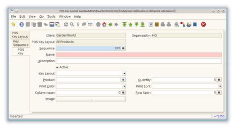 POS Key Layout Window ID 339 IDempiere En