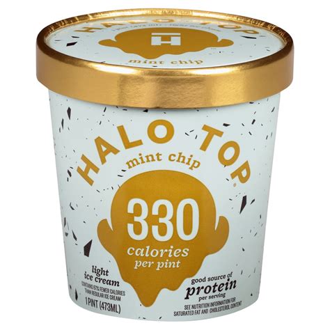 Halo Top Mint Chip Light Ice Cream 1 Pint Gourmet