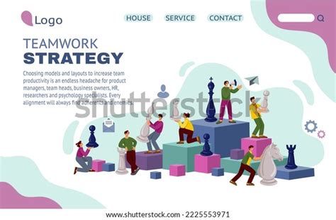 Chess Game Landing Page Website Interface Stock Vector Royalty Free Shutterstock