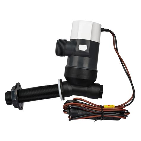 Commodore 1100 Gph Angled Livewell Pump 12v Boat Pump And Plumbing P