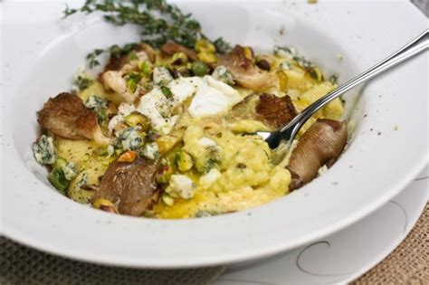 Poached Egg Over Creamy Polenta