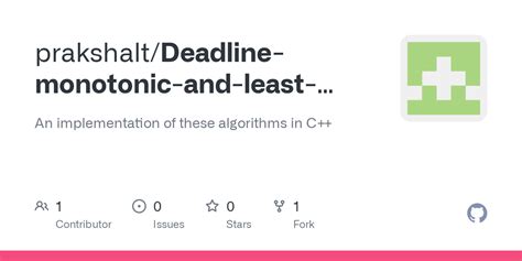Github Prakshaltdeadline Monotonic And Least Laxity First Scheduling