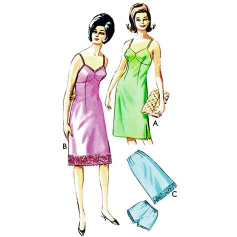 Vintage 1960s Sewing Pattern Slip And Pantie Bust 40” 101cm