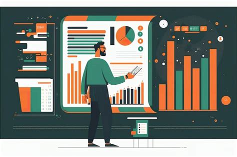 Premium Photo Operational Data Analyst Flat Illustration