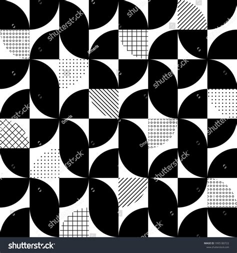 23 Geometric Abstract Seamless Pattern Repeated Black Color Texture On White Background